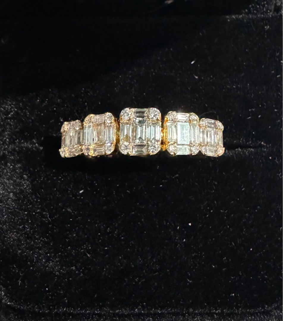 Emerald Cut Dia Ring, Women's Fashion, Jewelry & Organizers, Rings on ...