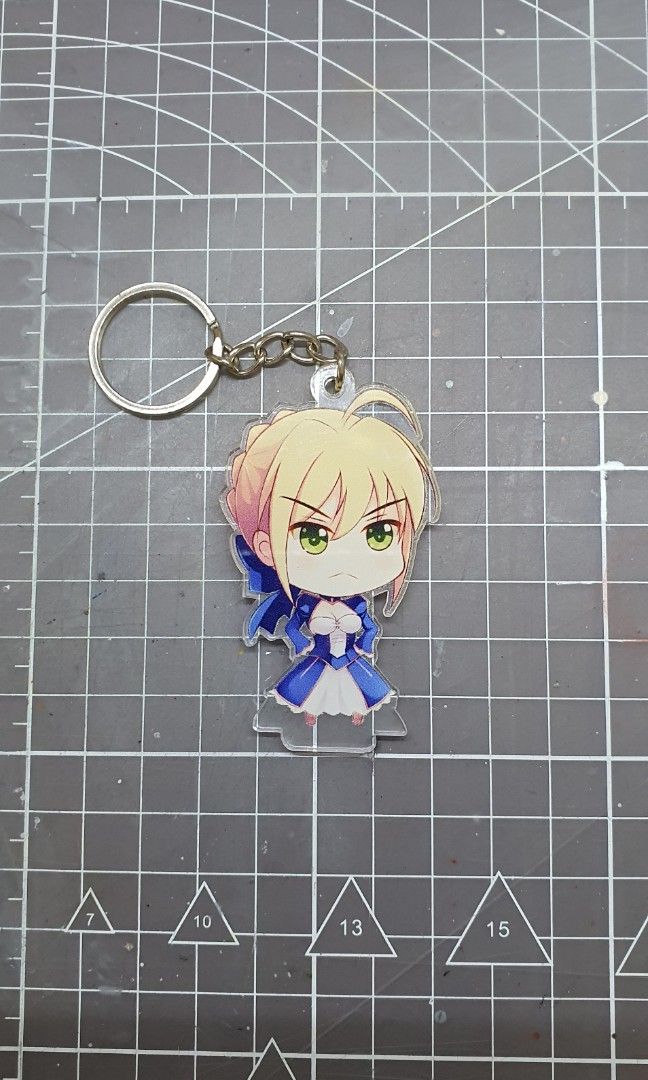 Fate Saber keychain, Hobbies & Toys, Memorabilia & Collectibles, Fan ...