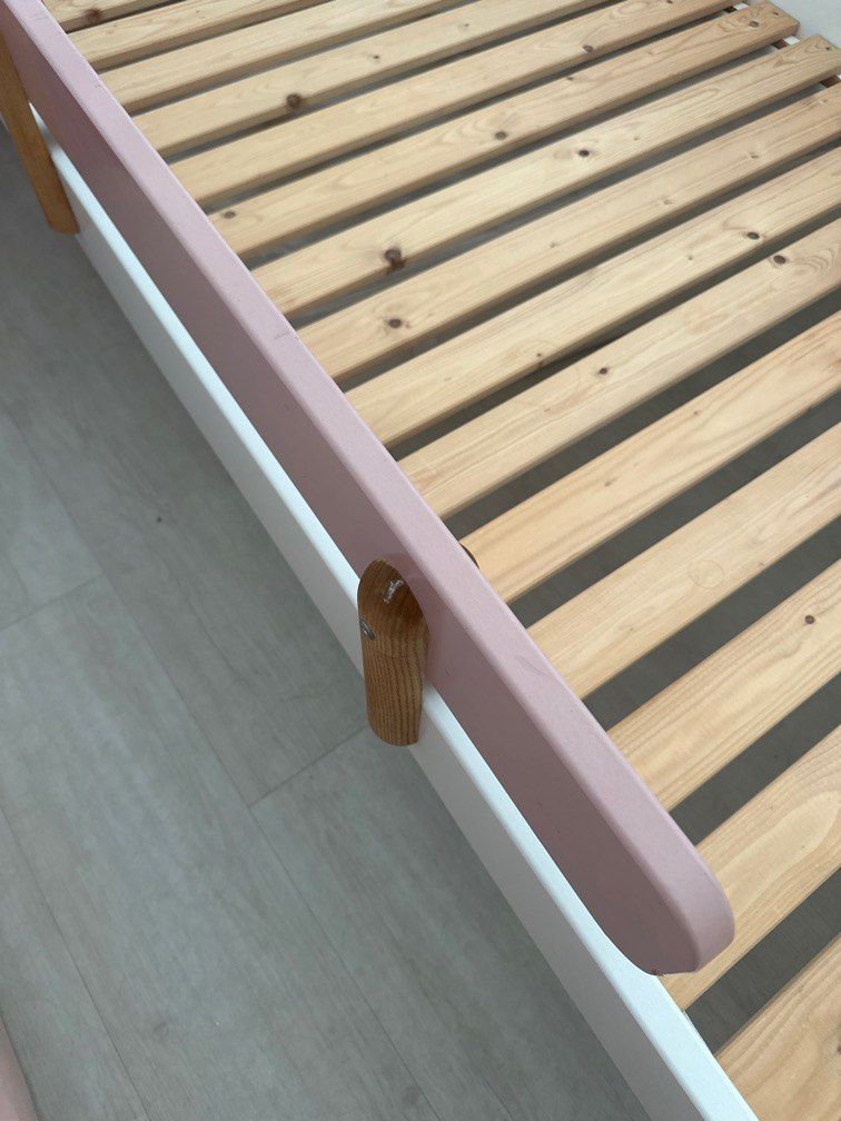 Flexa bed guard rail in pink, Furniture & Home Living, Furniture, Bed ...