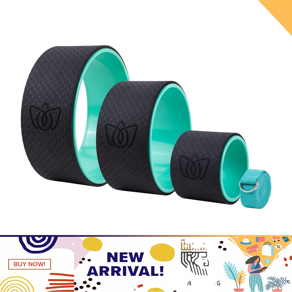 Florensi Yoga Wheel (3-Pack), Back Roller for Muscle Relaxation ...
