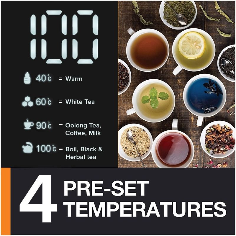 [FREE DELIVERY] Cornell 1.7L Smart Digital Display Kettle, Cool Touch ...