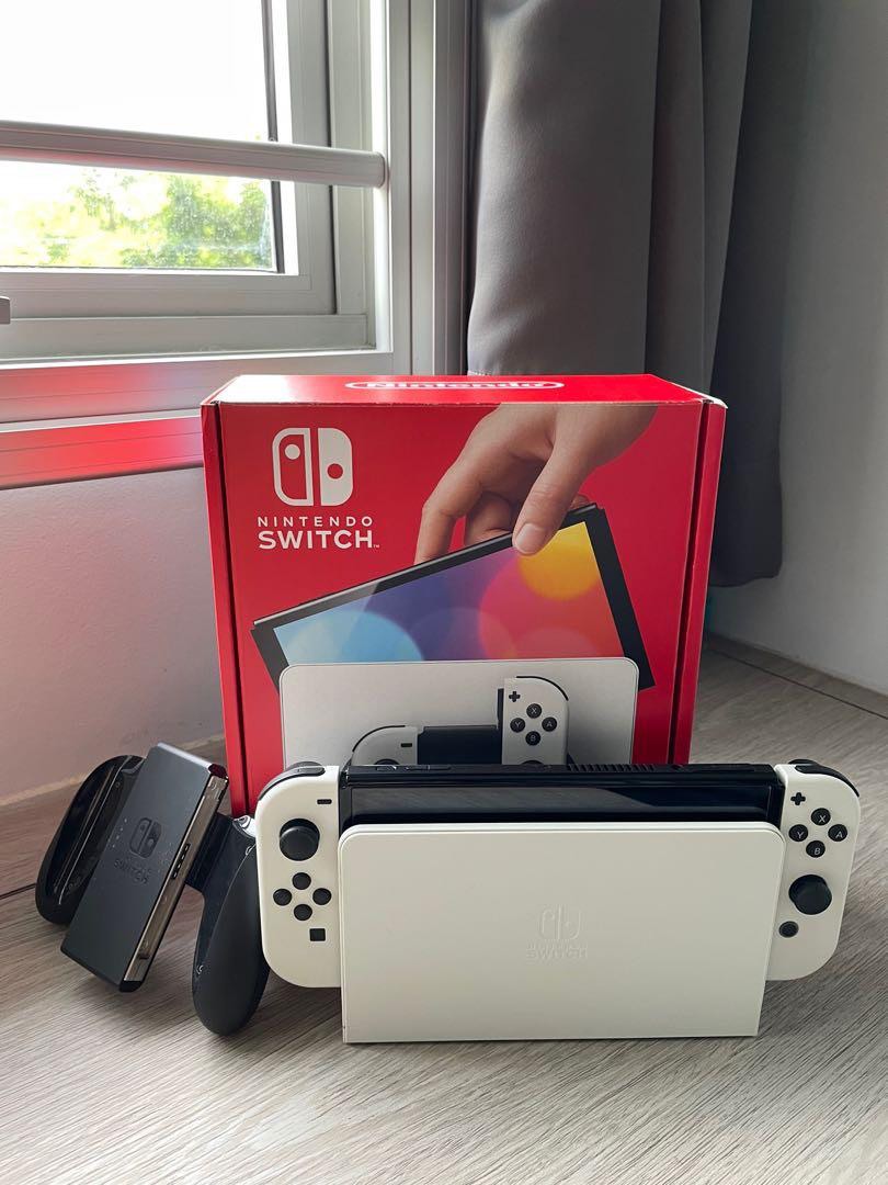 [Full set] fixed price Nintendo Switch Oled white, Video Gaming, Video ...