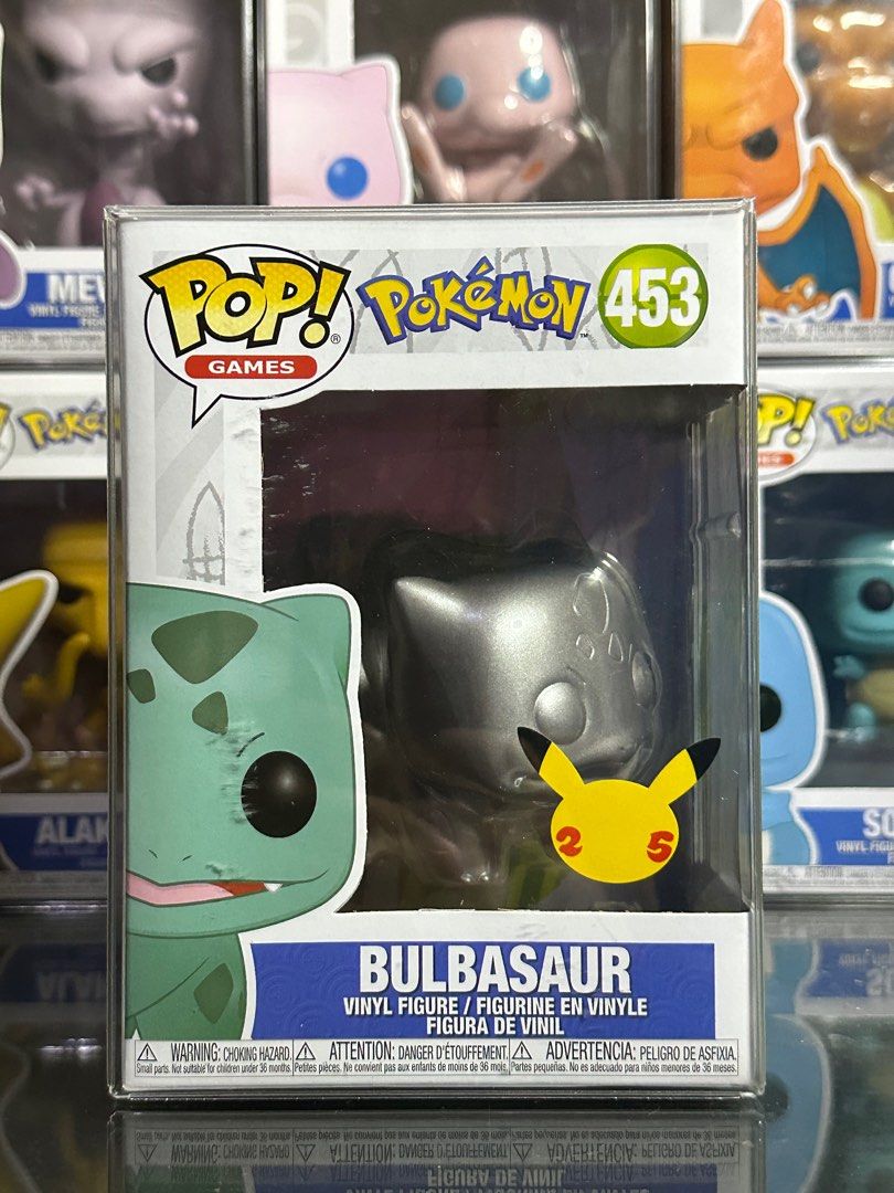 Funko Pop! Bulbasaur 453 | Silver Metallic Edition | Pokemon, Hobbies ...