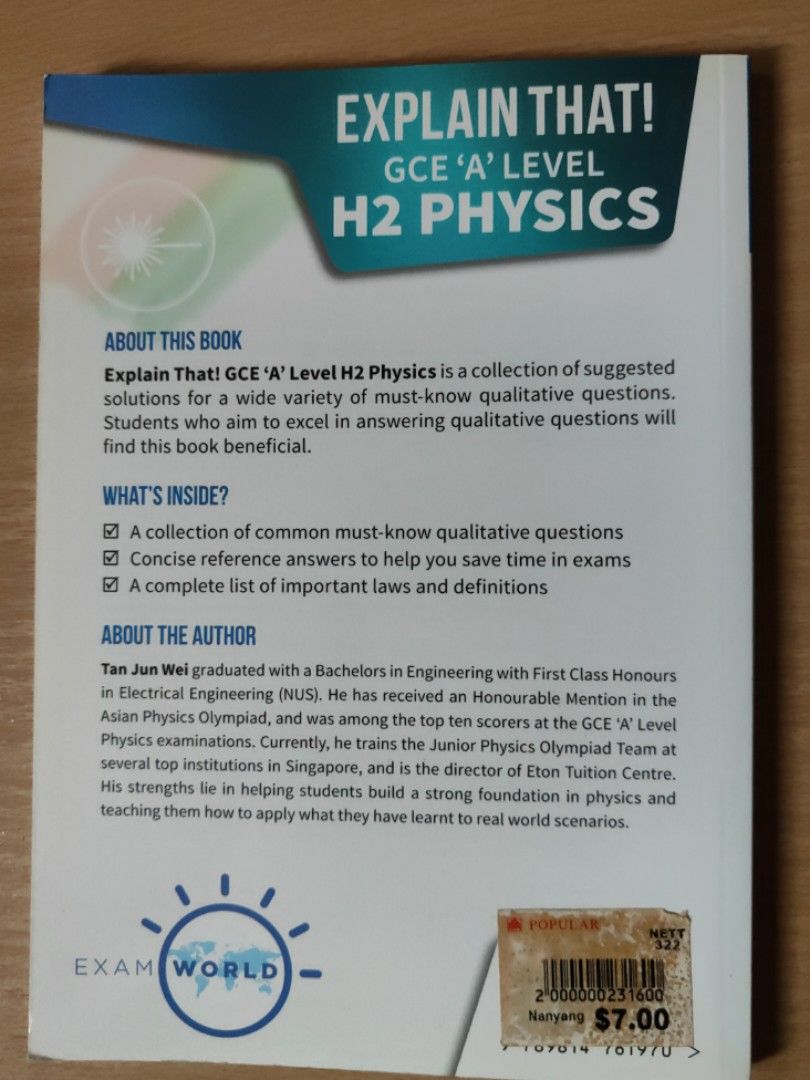 GCE 'A' Levels H2 Physics GuideBook, Hobbies & Toys, Books & Magazines ...