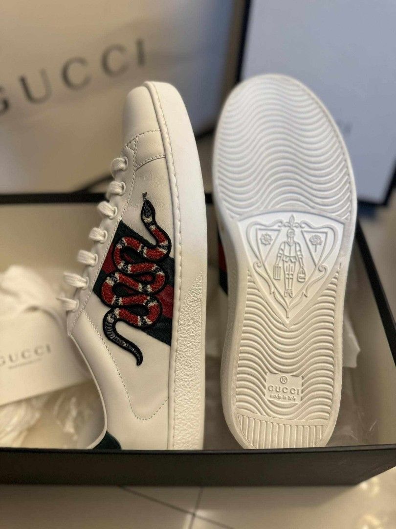 Gucci Ace Embroidered Snake, Men's Fashion, Footwear, Sneakers on Carousell