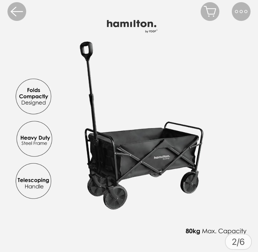 Hamilton Foldable Wagon, Babies & Kids, Going Out, Strollers on Carousell
