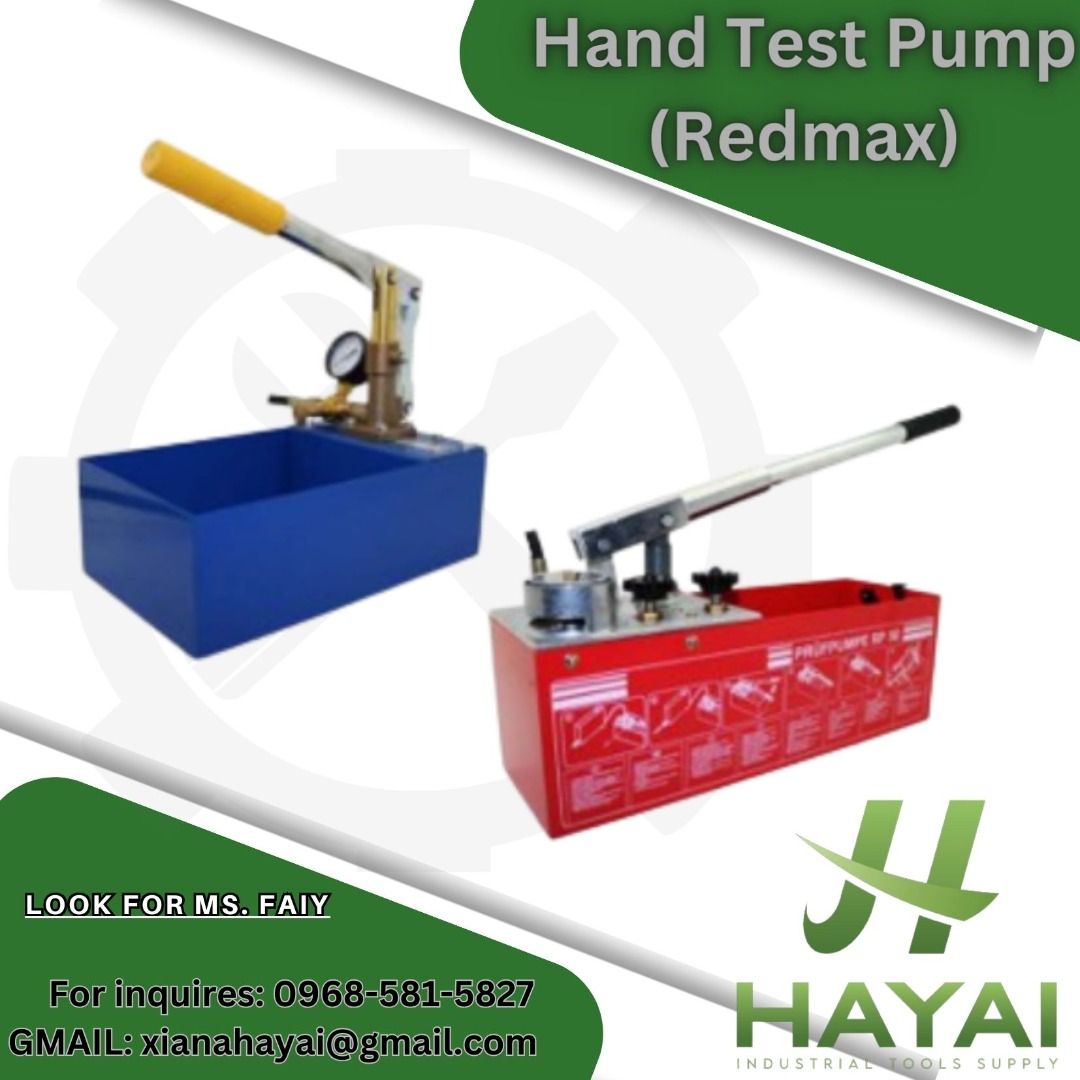 Hand Test Pump (Redmax), Commercial & Industrial, Construction Tools ...
