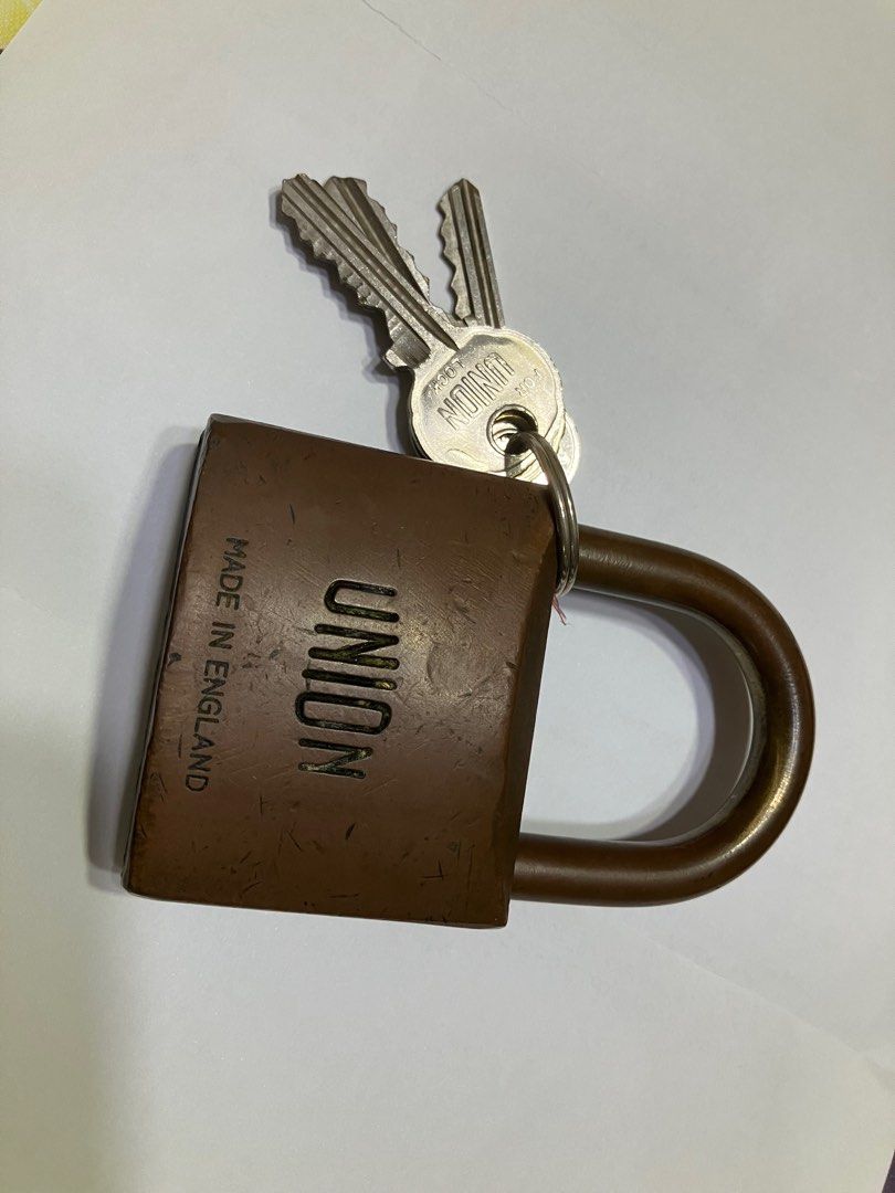 heavy duty UNION padlock Made in England Lubricate with Graphite ...