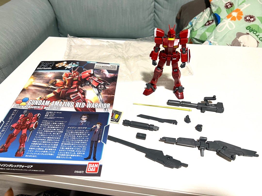 Hg amazing red warrior gundam mg hguc rg build fighters, 興趣及遊戲, 玩具 & 遊戲類 - Carousell