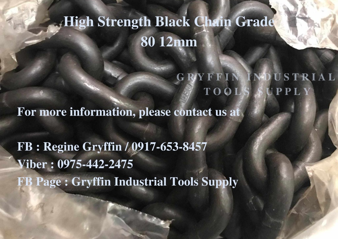 High Strength Black Chain Grade 80 12mm, Commercial & Industrial ...