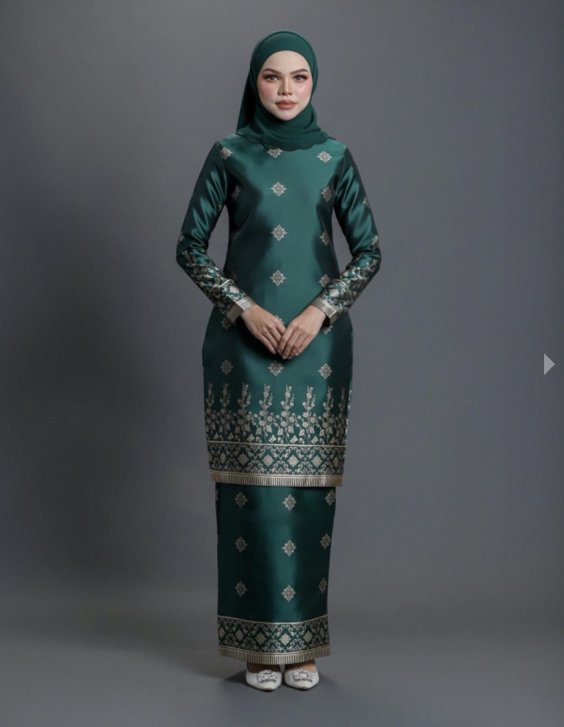Hijabistahub Juwita Kurung -Emerald green (free postage), Women's ...