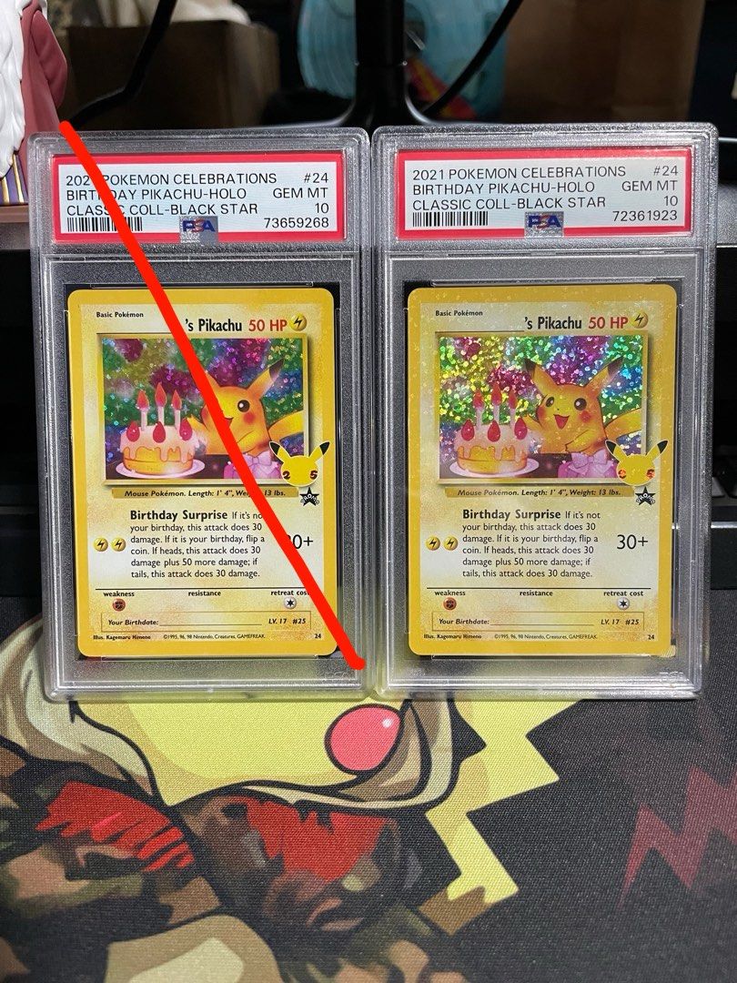 *HOLO BLEED* PSA 10 Birthday Pikachu #24 25th Anniversary Celebrations Pokemon, Hobbies & Toys ...