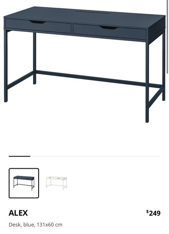 IKEA Alex Study Table, Furniture & Home Living, Furniture, Tables ...