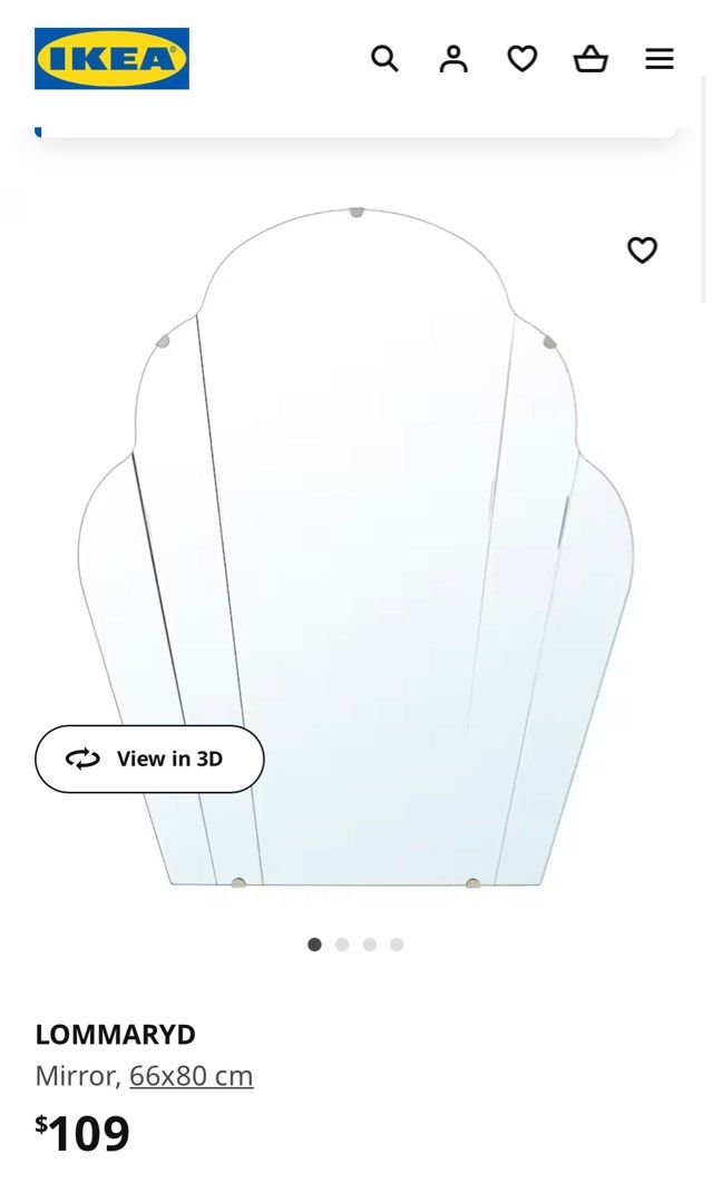 Ikea lommaryd mirror, Furniture & Home Living, Home Decor, Mirrors on ...