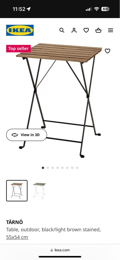 IKEA Tarno outdoor table, Furniture & Home Living, Outdoor Furniture on ...