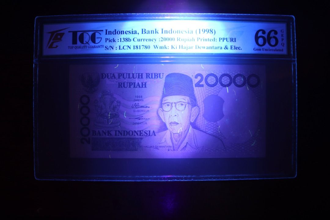 Indonesia 20,000 Rupiah Featuring Ganesha Portrait Year 1998 / Wang ...