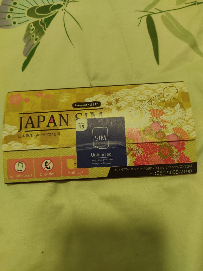 Japan prepaid data SIM card, Mobile Phones & Gadgets, Mobile & Gadget ...