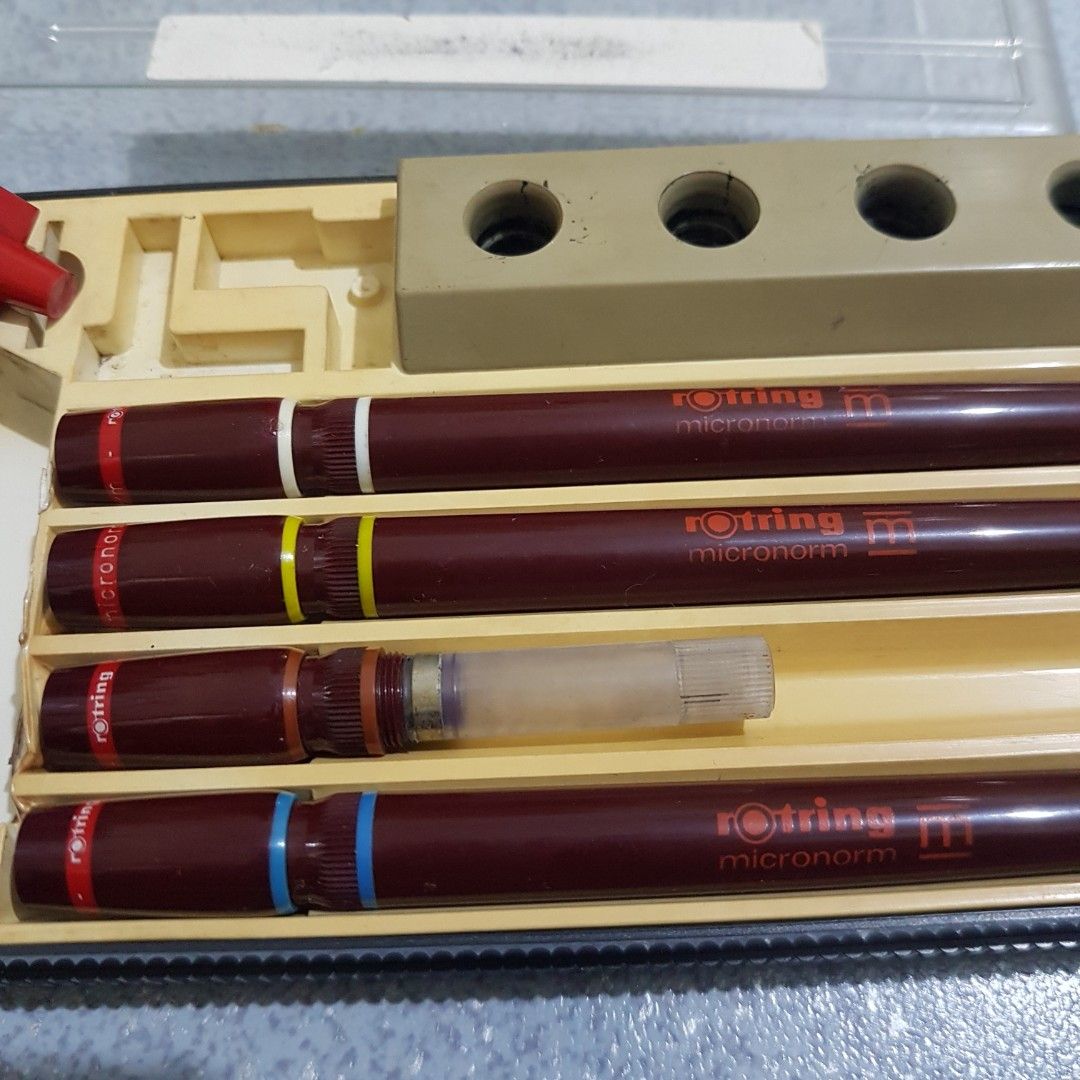 Jarang Set Rotring Micronorm rapido pulpen gambar teknik, Buku & Alat ...