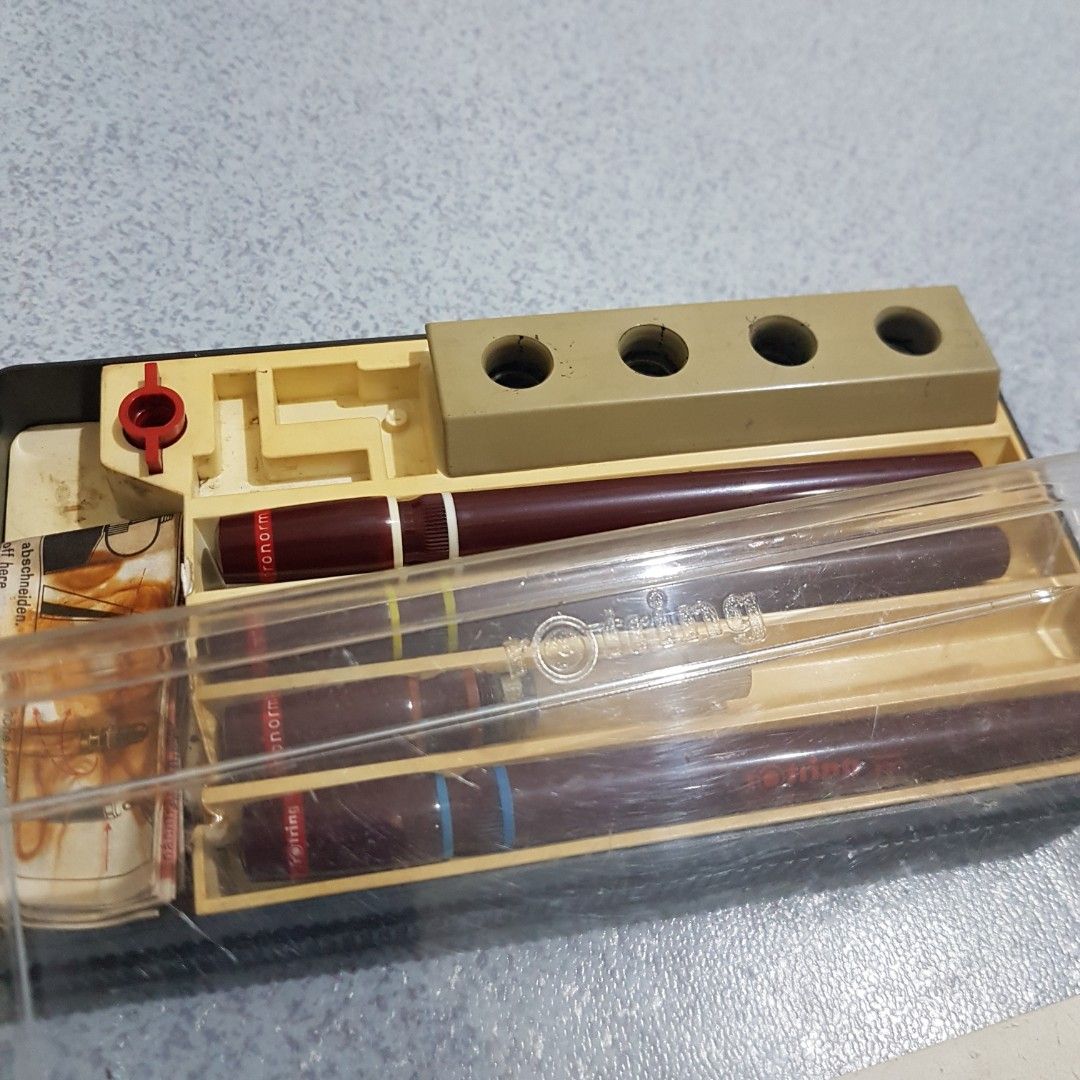 Jarang Set Rotring Micronorm rapido pulpen gambar teknik, Buku & Alat ...