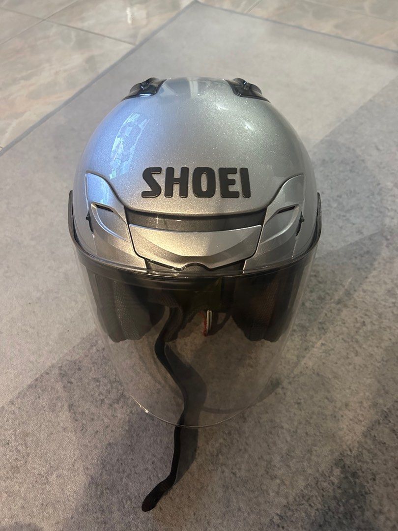 SHOEI J FORCE 3 SILVER, Motorcycles, Motorcycle Apparel on Carousell