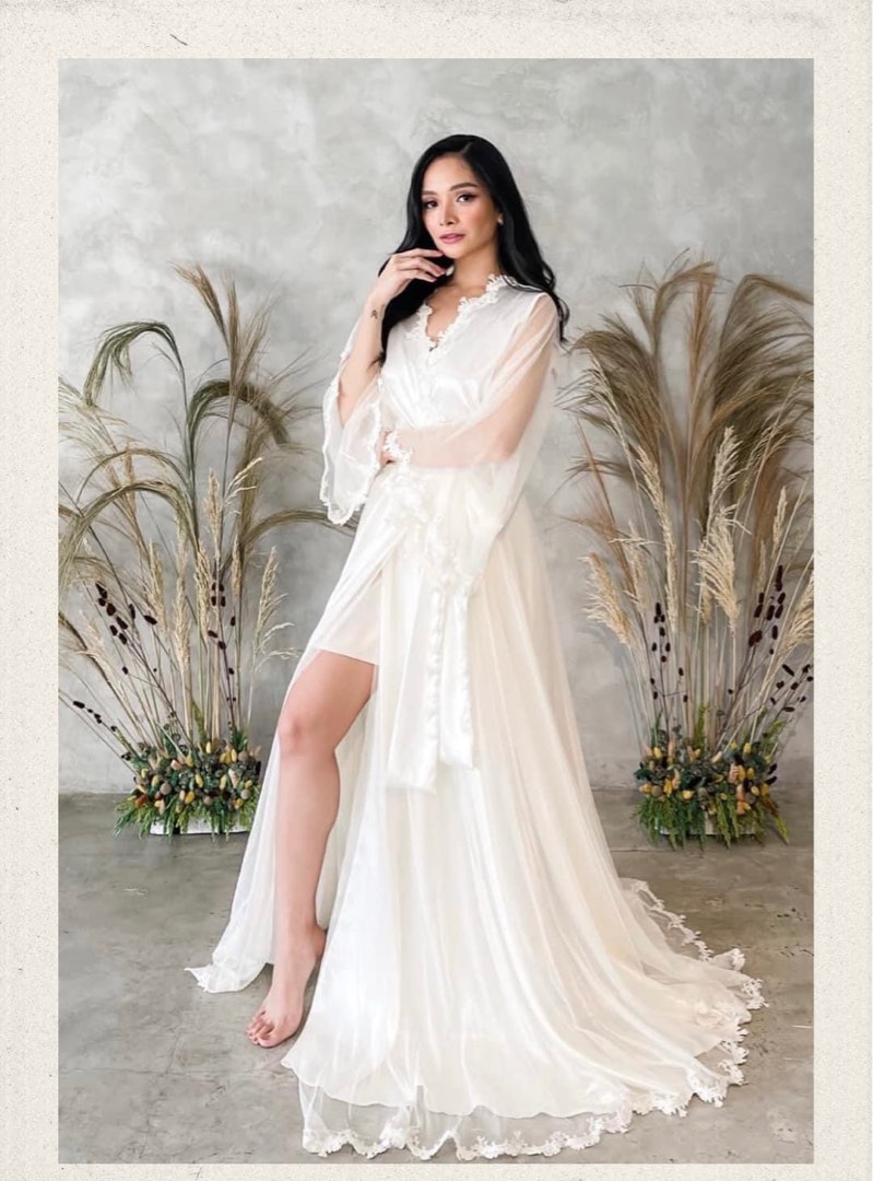La Rosa Bridal Robe Athena, Women's Fashion, Dresses & Sets, Sets or ...