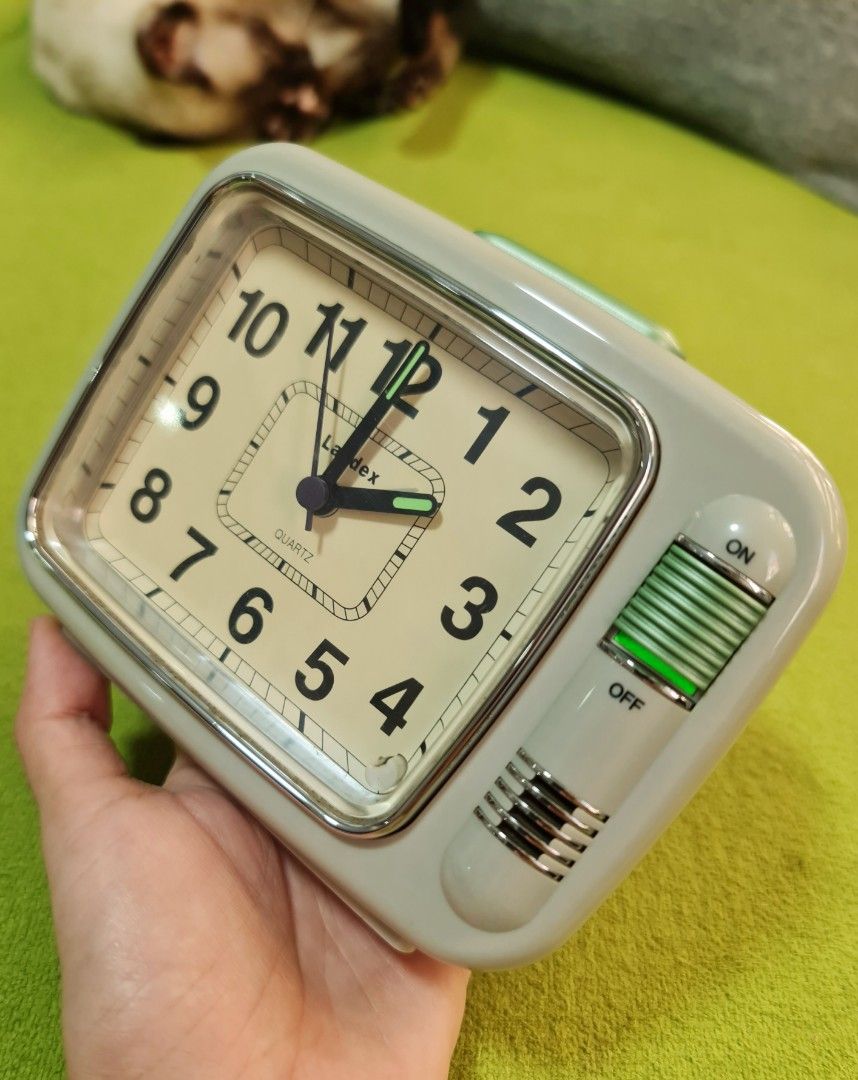 Landex Clock, Beige, Analog, Loud, Bell Sound, Snooze with Light from ...