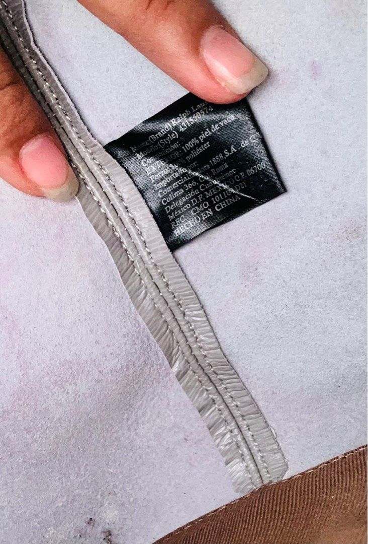 Lauren Ralph Lauren Gray Safiano Leather, Luxury, Bags & Wallets on ...