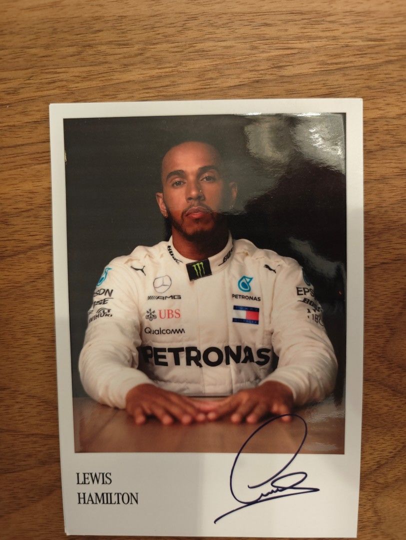 Lewis Hamilton 7X F1 WORLD CHAMPION MERCEDES signed 10x15 FACTORY card ...