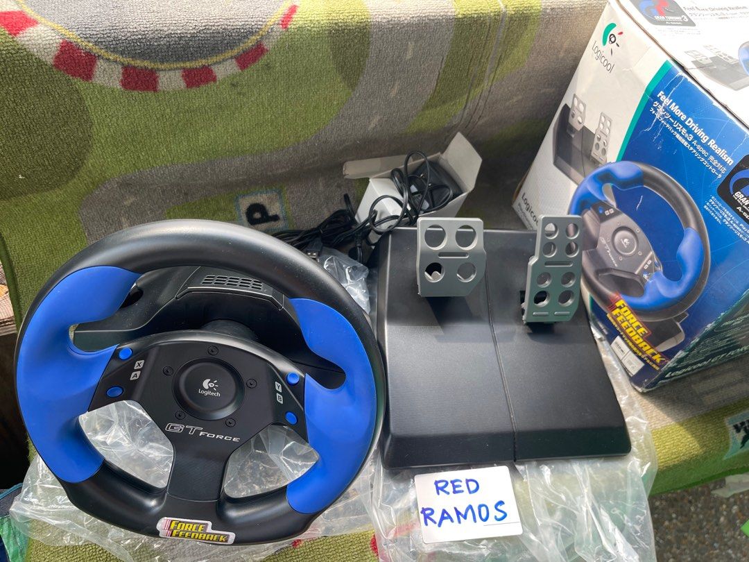 Logicool Logitech GT force steering wheel set with force feedback Brand ...