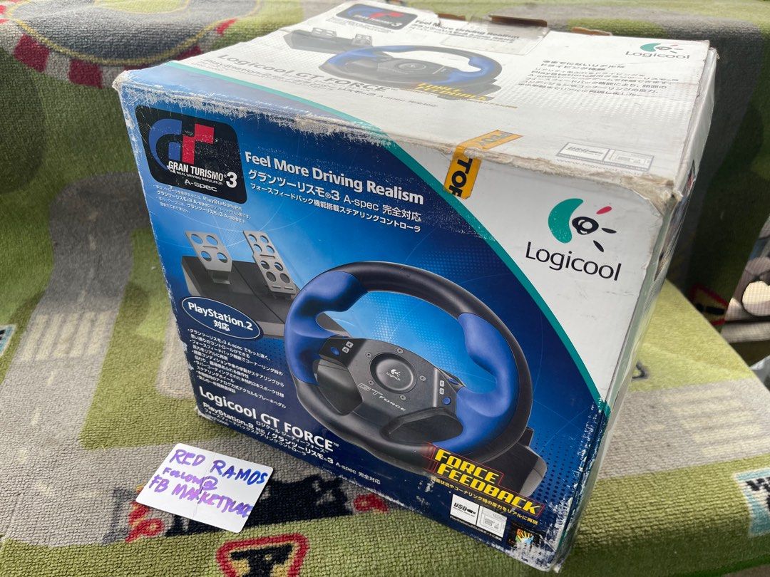 Logicool Logitech GT force steering wheel set with force feedback Brand ...