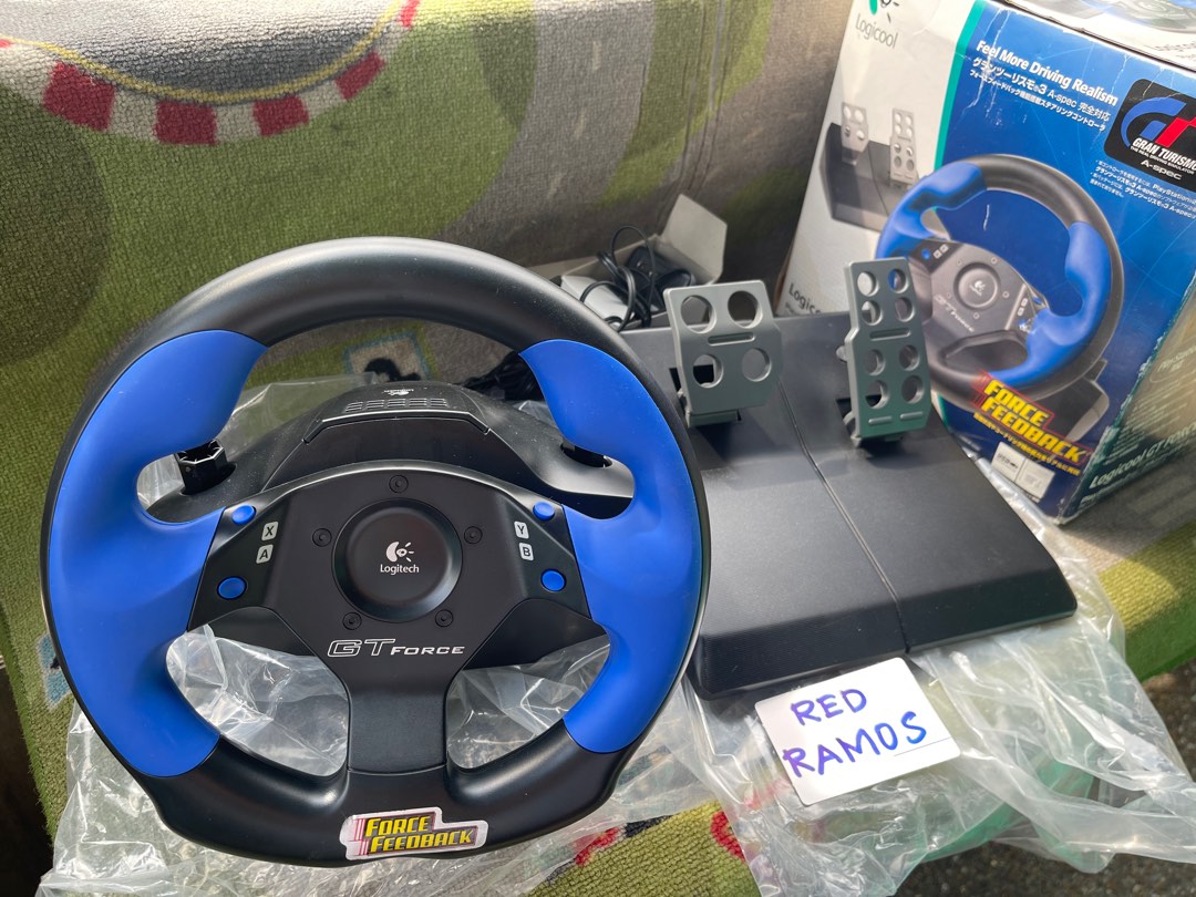 Logicool Logitech GT force steering wheel set with force feedback Brand ...