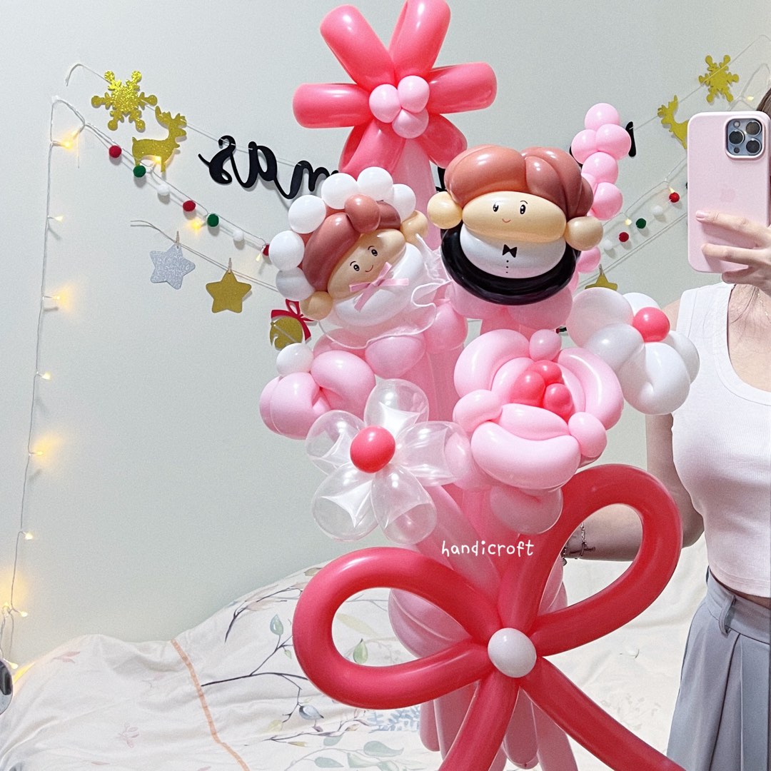 lovebirds proposal ROM wedding flower balloon bouquet, Hobbies & Toys ...