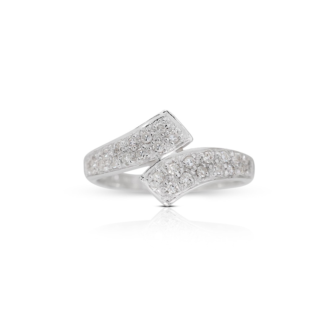Lovely 0.26ct Diamond Ring in 18K White Gold - SR-WG-179066, Women's ...