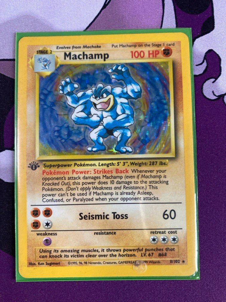 Machamp 1st edition holo, Hobbies & Toys, Toys & Games on Carousell