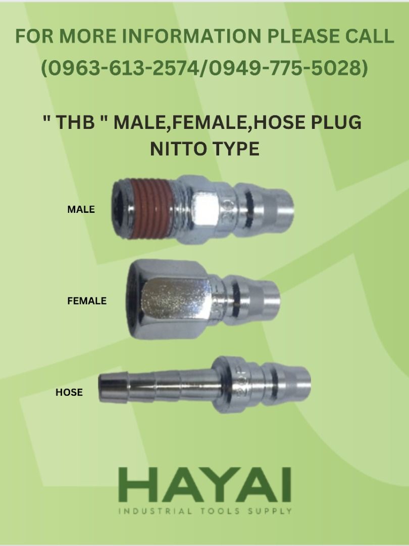 MALE,FEMALE,HOSE PLUG NITTO TYPE, Commercial & Industrial, Construction ...