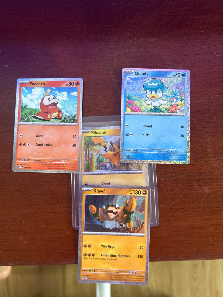 mcdonalds pikachu,fuecoco,quaxky,klawf promo, Hobbies & Toys, Toys ...