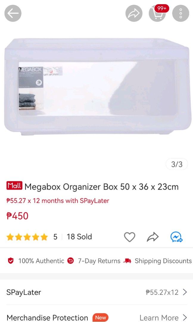 Megabox Flip Up Push Organizer Box, Furniture & Home Living, Furniture ...