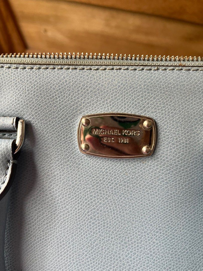 Michael Kors light baby blue bag, Luxury, Bags & Wallets on Carousell