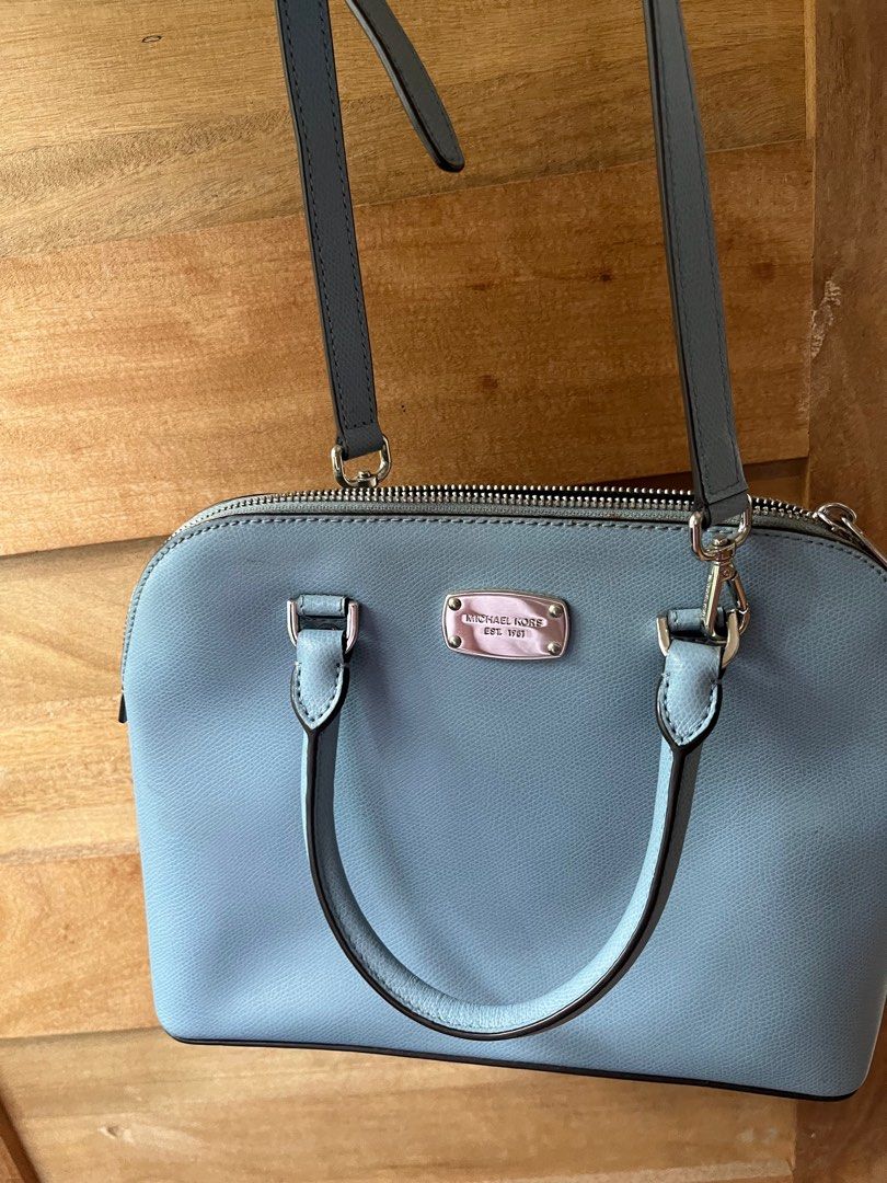 Michael Kors light baby blue bag, Luxury, Bags & Wallets on Carousell