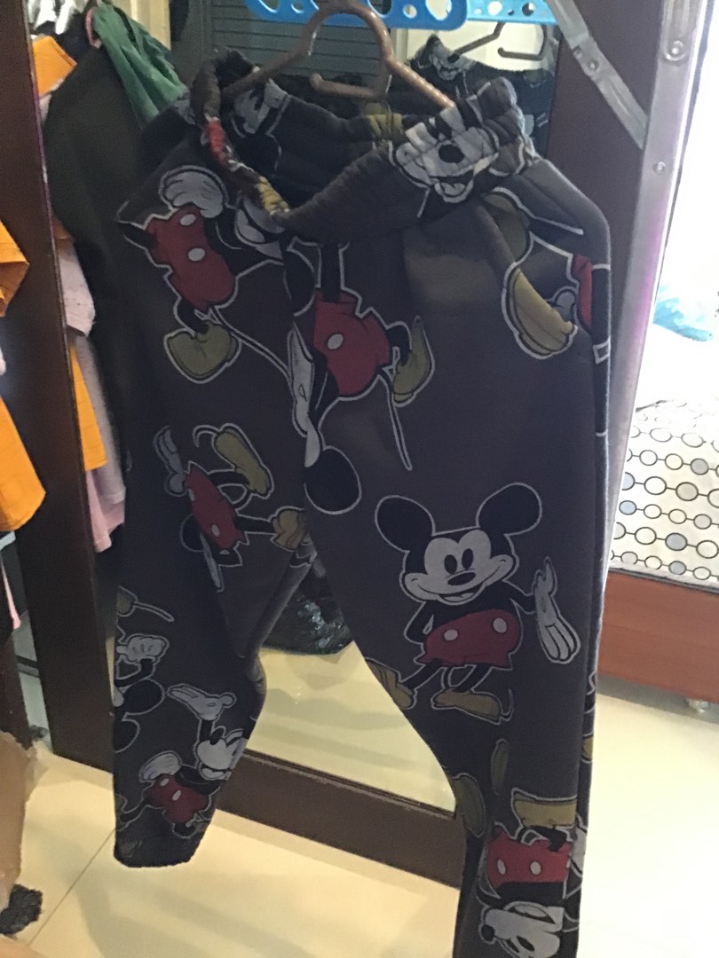 Mickey mouse pants, Babies & Kids, Babies & Kids Fashion on Carousell