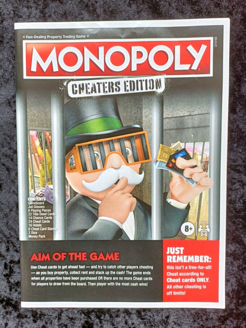 Monopoly Cheaters Edition (with Jail glasses), Hobbies & Toys, Toys ...