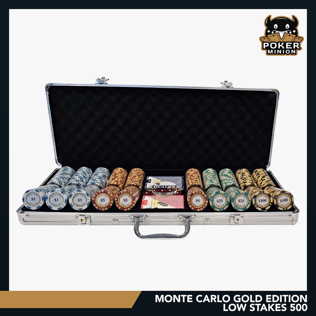 Monte Carlo Gold Edition Low Stakes 500 Clay Poker Chip Set, Hobbies ...