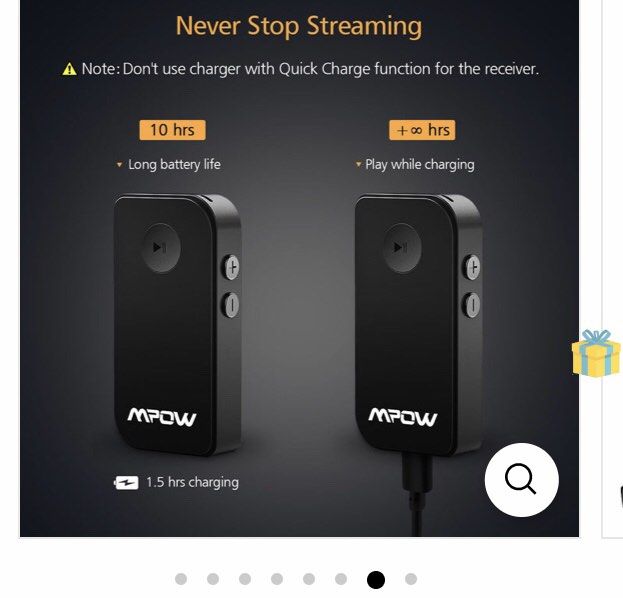 Mpow wireless receiver Model:BH044E, Audio, Other Audio Equipment on Carousell