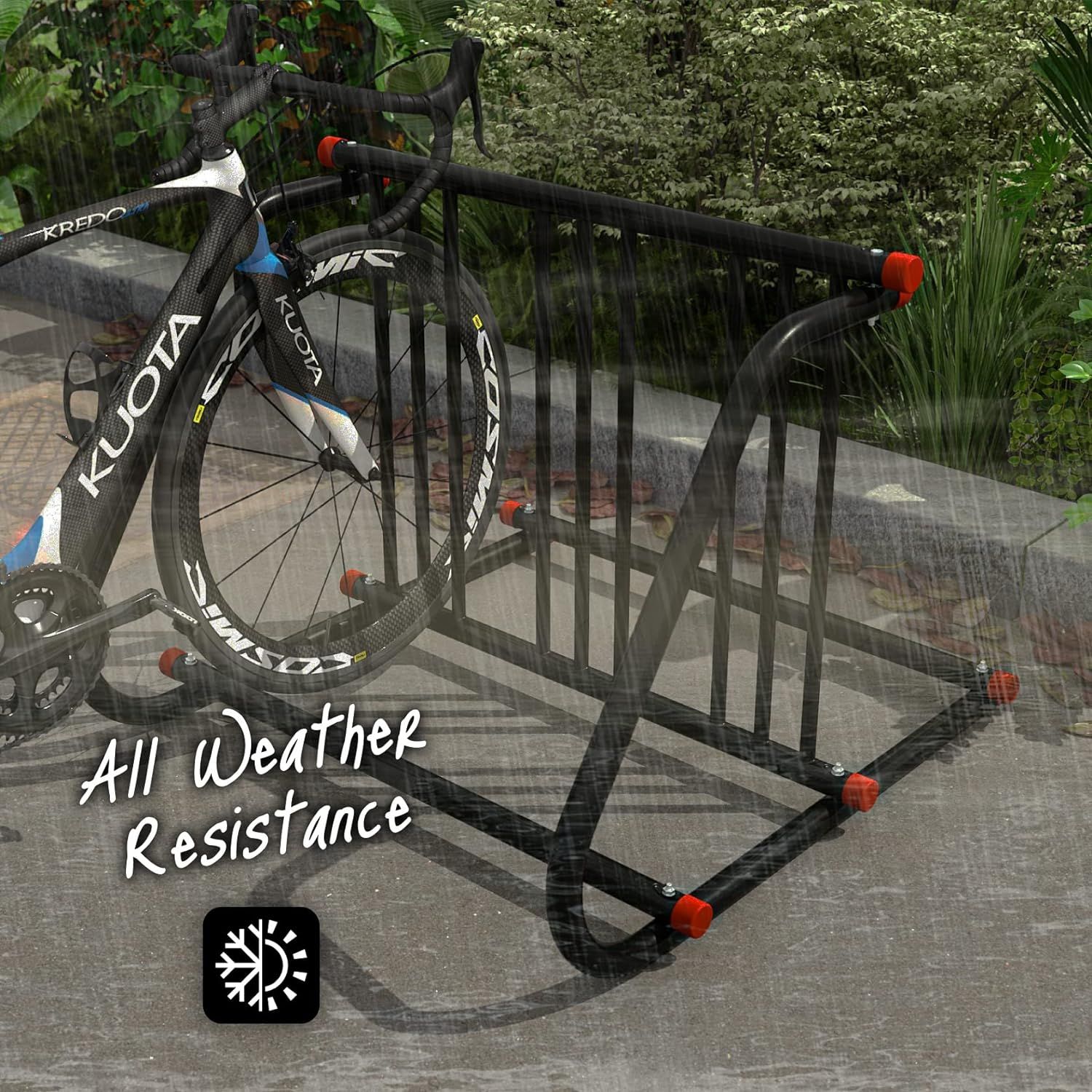 MR 6 Bike Stand Rack 2-Sided, Bicycle Floor Parking Stand, Double Wheel ...