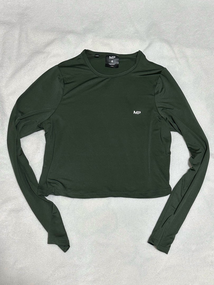 My Protein Crop Top Army Green Medium, Women's Fashion, Activewear on ...