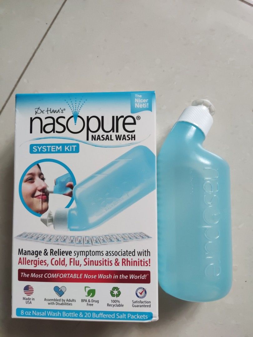 Nasopure nasal wash system kit, Health & Nutrition, Medical Supplies ...