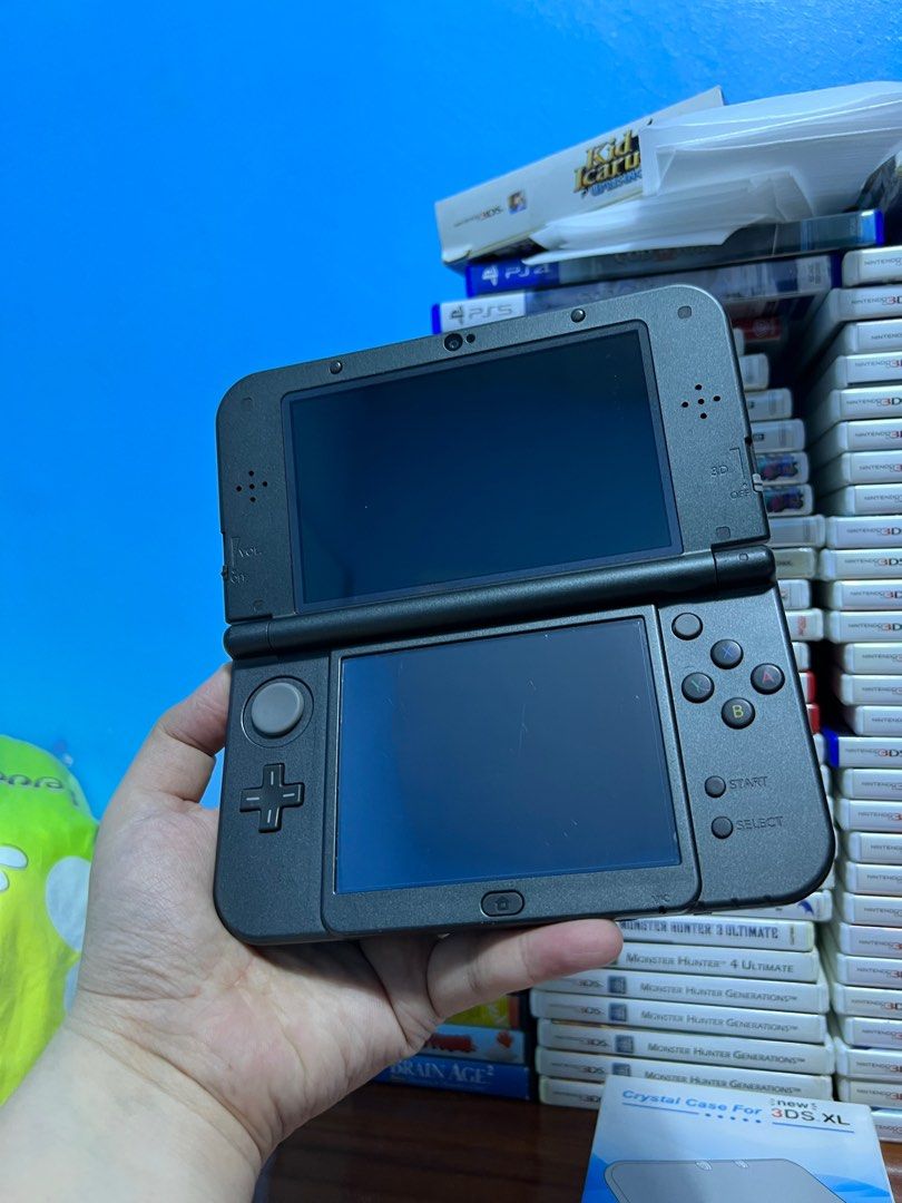 New Nintendo 3DS XL Metallic Black (Cfw w/128gb MMC, Full of Games, Ready to Play & US Version ...