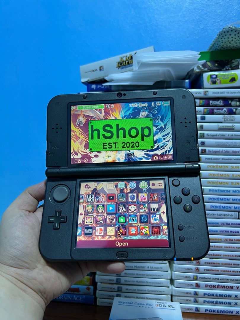 New Nintendo 3DS XL Metallic Black (Cfw w/128gb MMC, Full of Games, Ready to Play & US Version ...