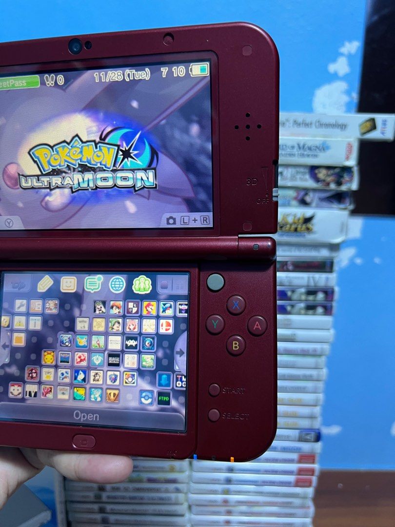 New Nintendo 3DS XL Metallic Red (Cfw w/64gb MMC, Full of Games, Ready ...