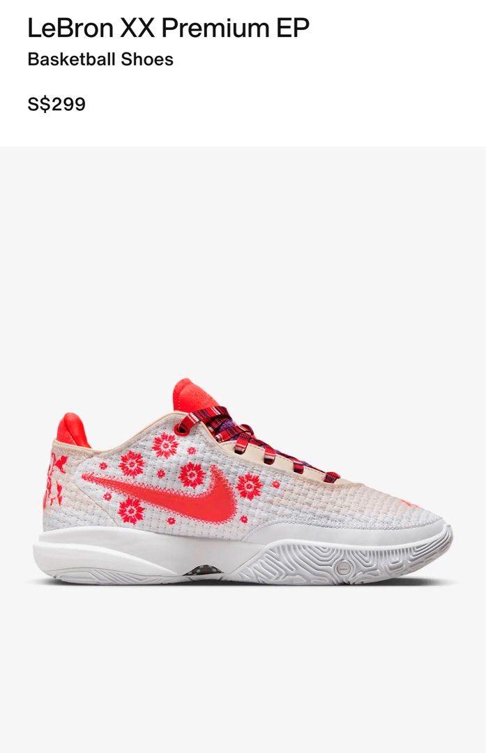 Nike Lebron XX PRM EP Lebron 20 premium, Men's Fashion, Footwear ...